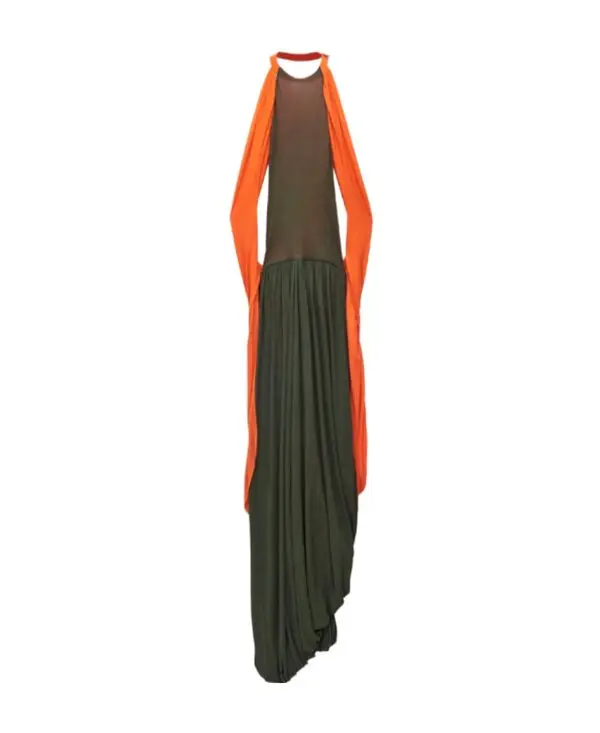 Loewe Draped Halter Dress In Viscose - Black