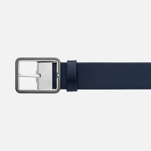 Montblanc Square Reversible Buckled Belt - Black