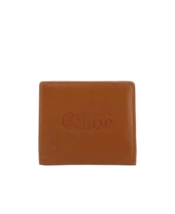 Chloé Sense Compact Bi-fold Wallet - Brown