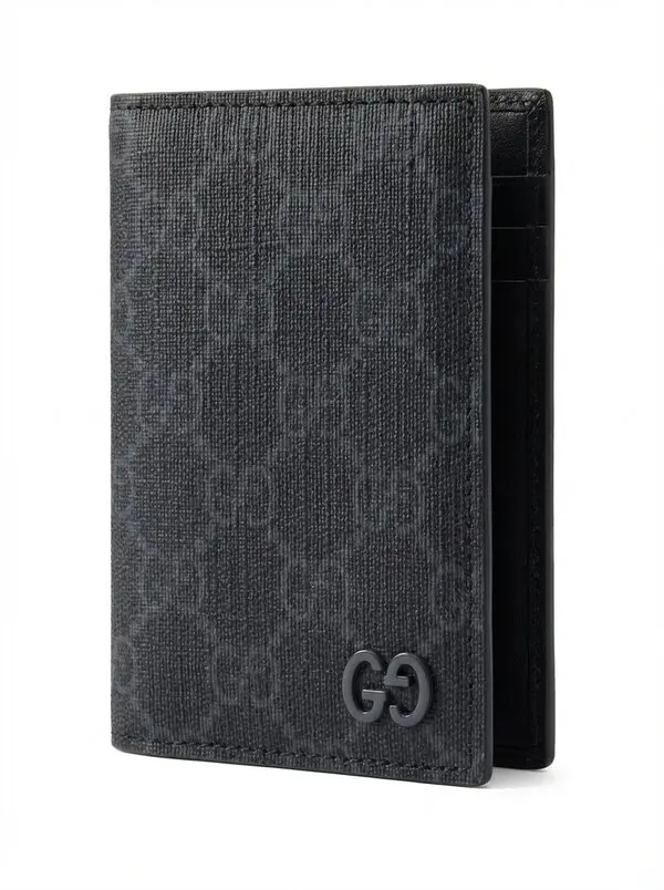 Gucci Monogrammed Bifold Cardholder - Black