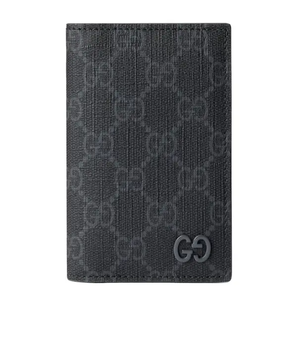 Gucci Monogrammed Bifold Cardholder - Black