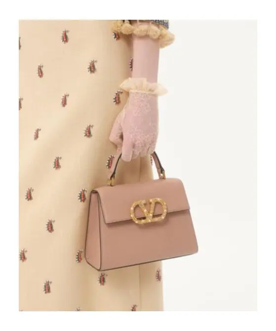 Valentino Garavani Vsling Foldover Top Small Tote Bag