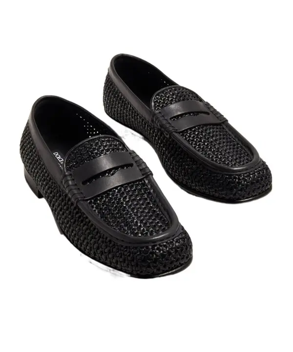 Dolce & Gabbana Woven Penny Loafers
