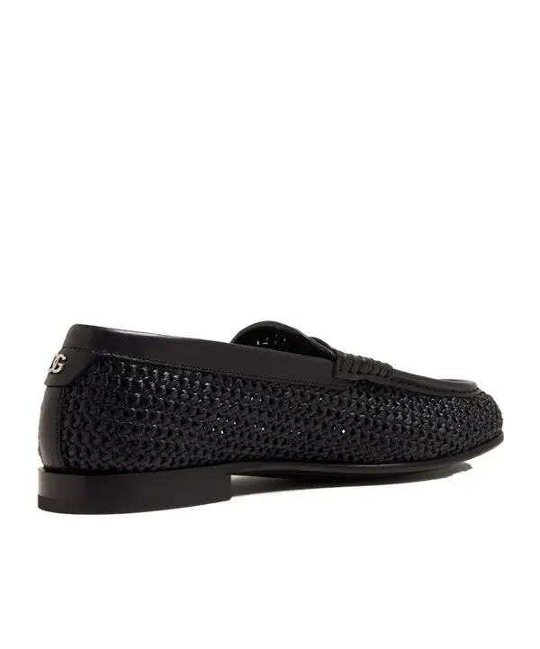 Dolce & Gabbana Woven Penny Loafers