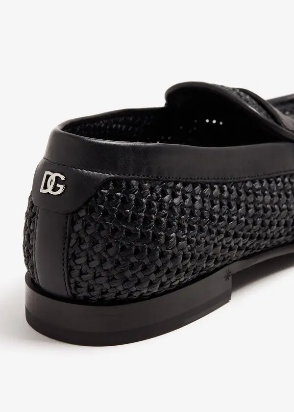 Dolce & Gabbana Woven Penny Loafers