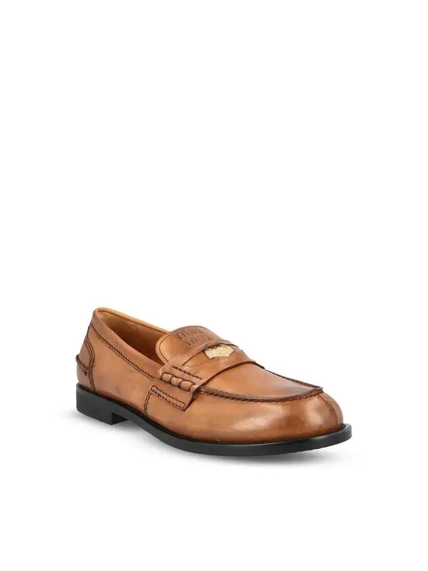 Miu Miu Slip-on Penny Loafers - Brown