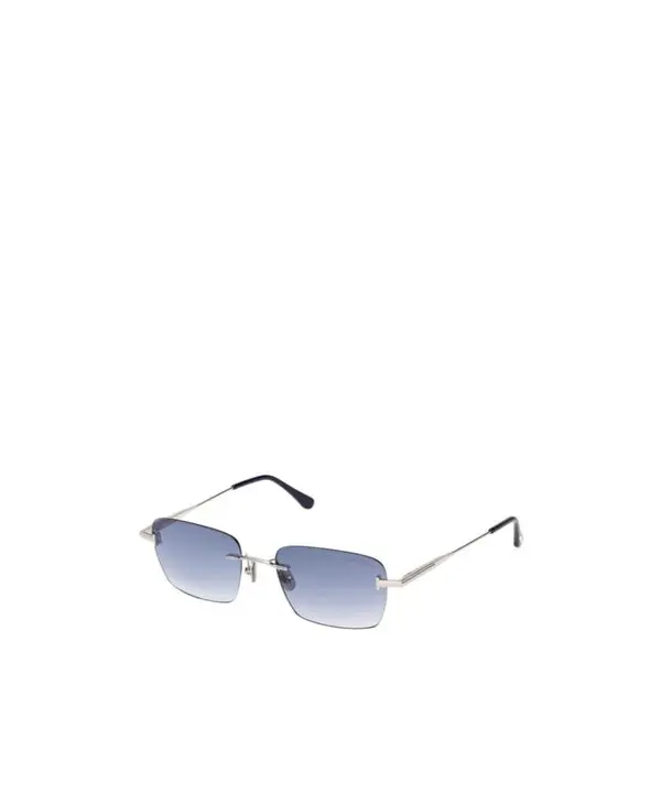 TOM FORD Rimless Rectangle Frame Sunglasses - Blue