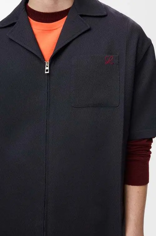 Loewe Short Sleeve Shirt In Wool
