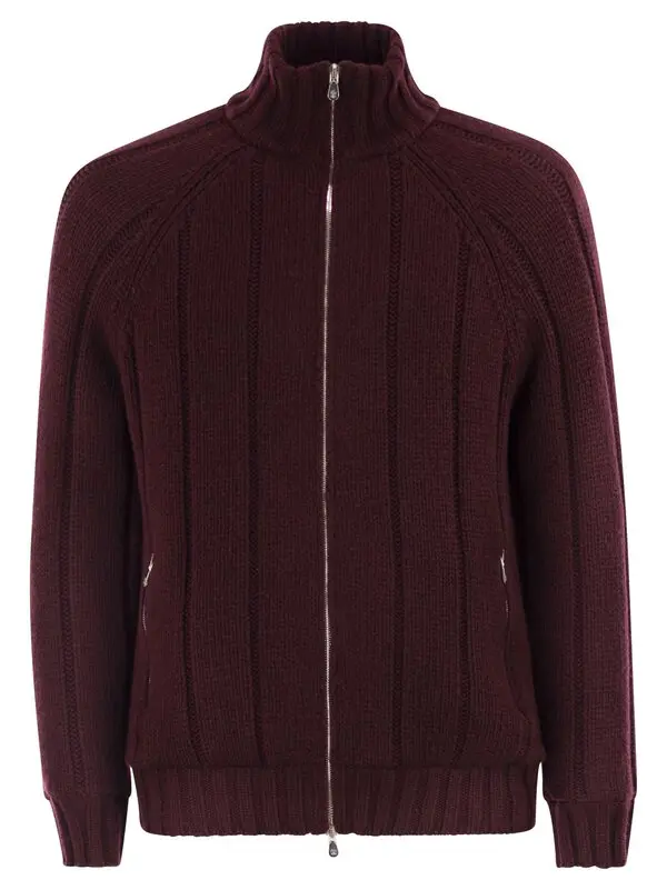 Brunello Cucinelli Ribbed-knit Zip-up Jacket - No