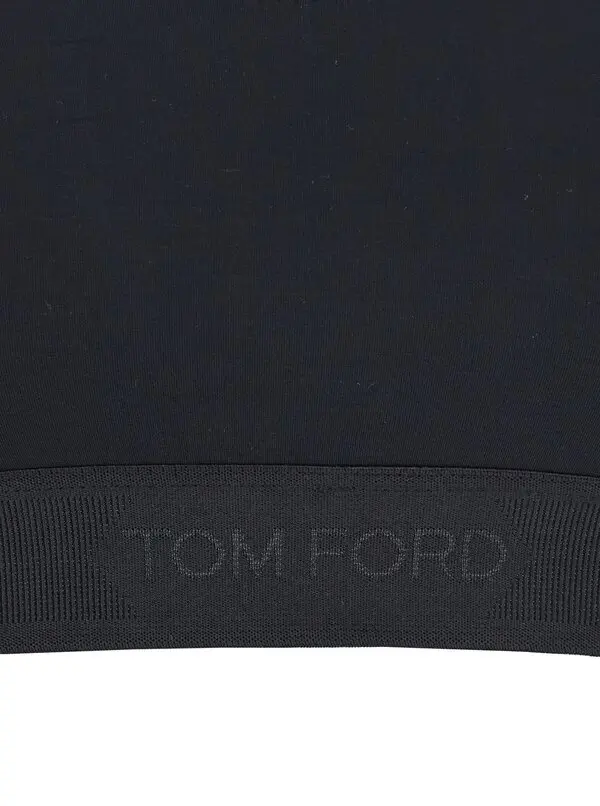 TOM FORD Logo Underband Bralette Bra - Black