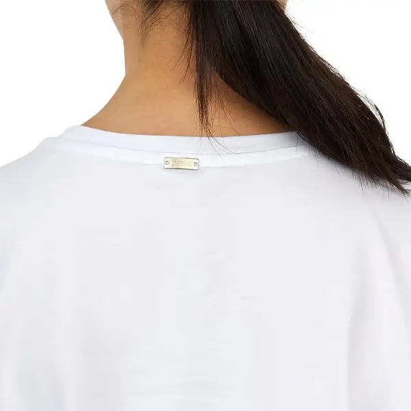 Herno Round Neck Short Sleeve T-shirt With Rhinestone Embellishment