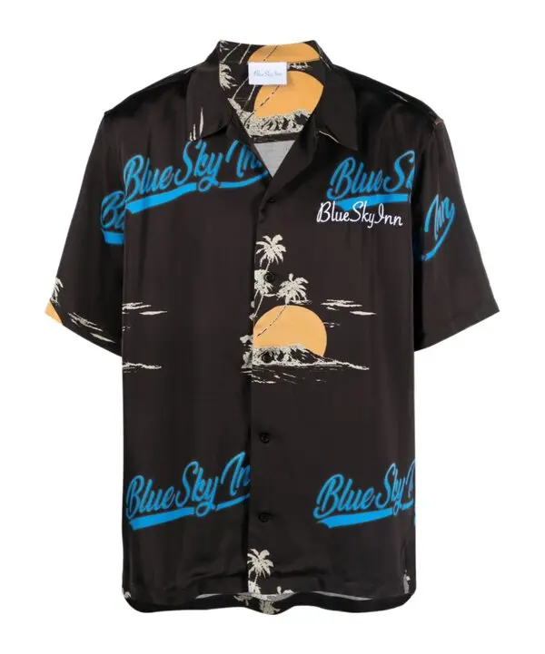 BLUE SKY INN Logo-print Short-sleeve Shirt