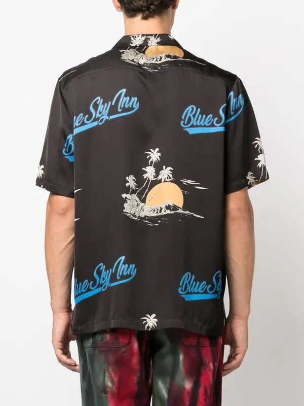 BLUE SKY INN Logo-print Short-sleeve Shirt