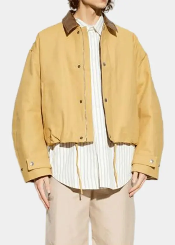 Acne Studios Faux Leather Collar Jacket - Nude