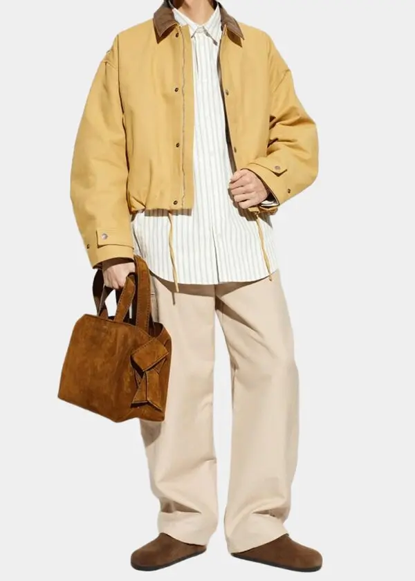 Acne Studios Faux Leather Collar Jacket - Nude