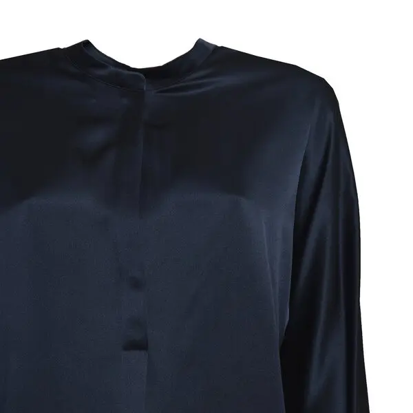 Vince Open Neck Long-sleeved Blouse