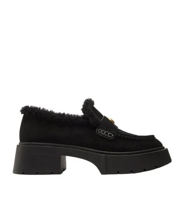 COACH Leah Shearling Logo Loafers