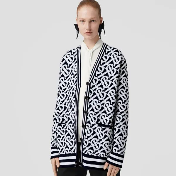 Burberry Monogram Pattern Cardigan