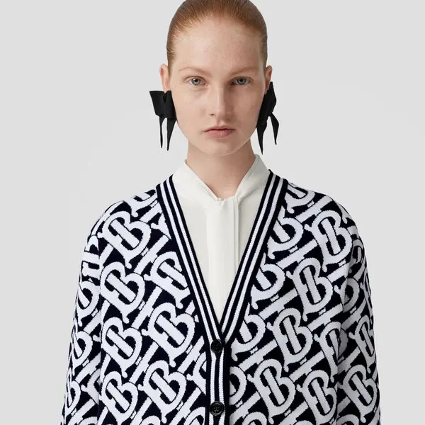 Burberry Monogram Pattern Cardigan