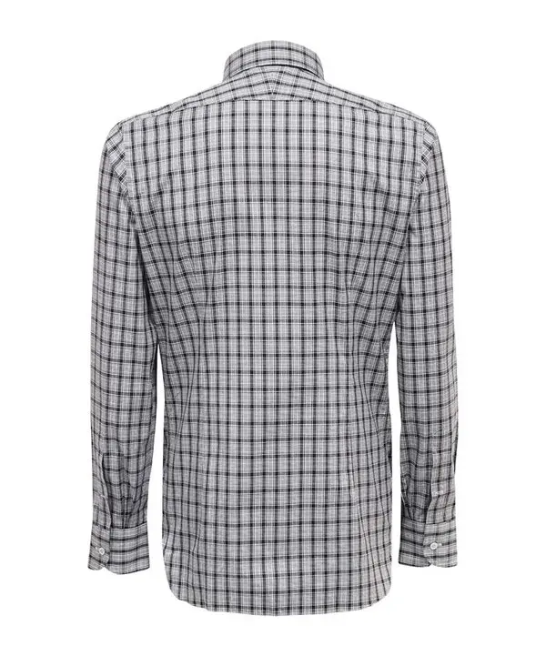 TOM FORD Checkered Shirt - Gray