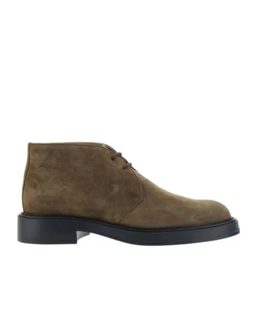 TOD'S Desert Round Toe Lace-up Boots - Brown