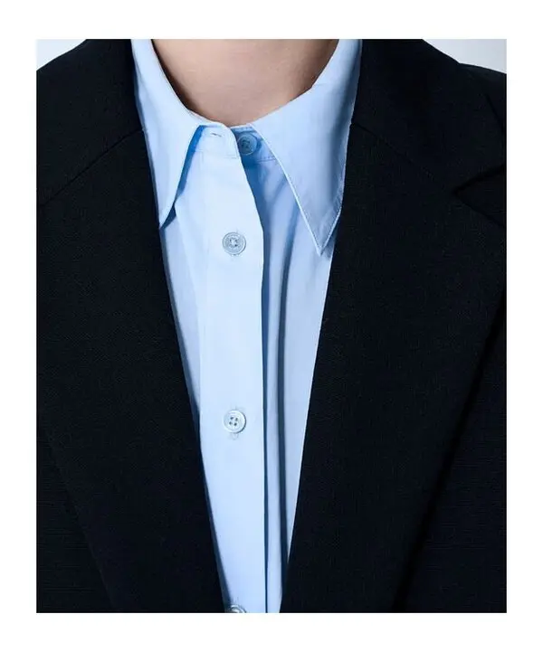 TOTEME Straight Hem Tailored Coat - Black