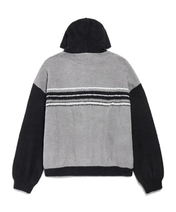 Balenciaga Logo Embroidered Zip-up Knit Jacket