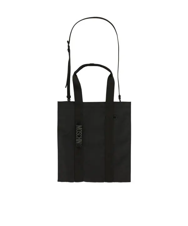 Moschino Cordura Shopper Bag With Top Handles - Black