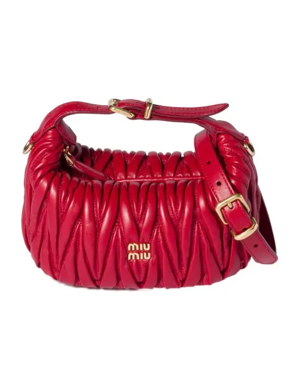Miu Miu Matelassé Zipped Pouch - Red