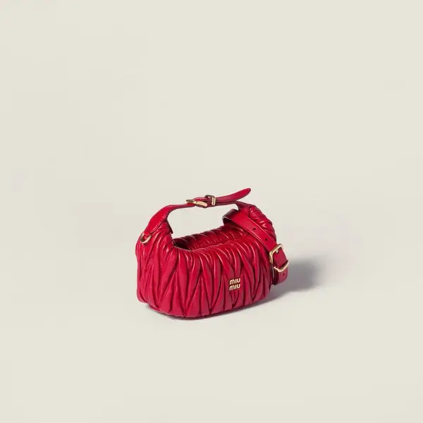 Miu Miu Matelassé Zipped Pouch - Red