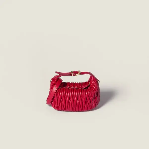 Miu Miu Matelassé Zipped Pouch - Red