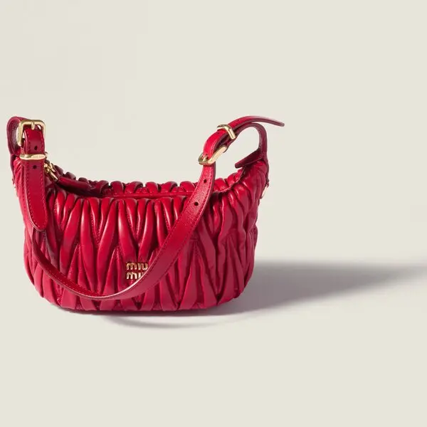Miu Miu Matelassé Zipped Pouch - Red