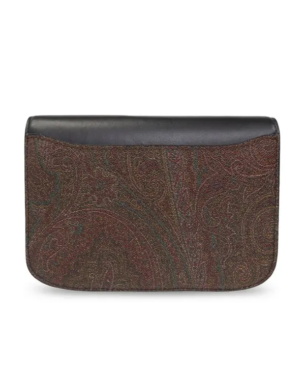 Etro Essential Jacquard Foldover Top Crossbody Bag - Black