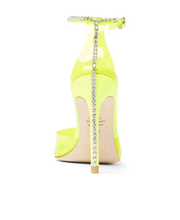 STUART WEITZMAN Embellished Pointed High Heel Sandals
