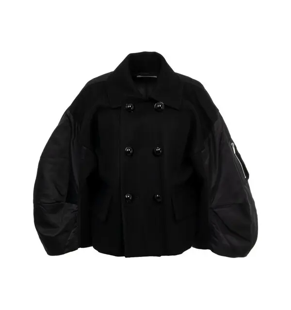 Sacai Double-breasted Cropped Jacket