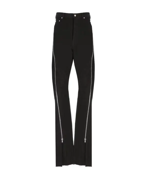 Rick Owens Zipper Detail Trousers - Black