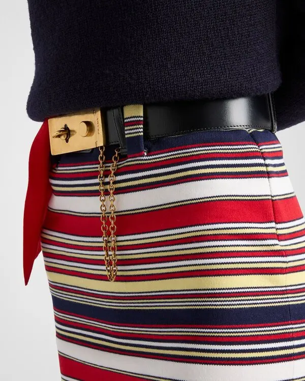 Prada Striped Pencil Skirt