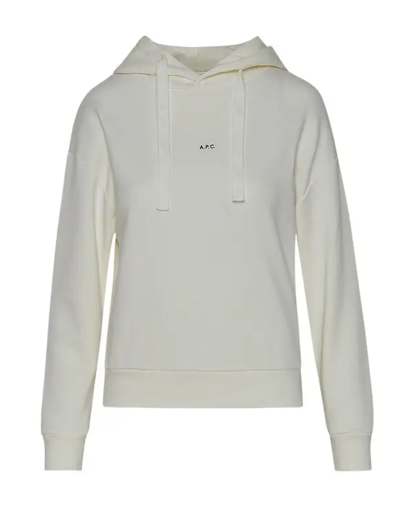 A.p.c. Logo Detail Drawstring Hoodie - Gray