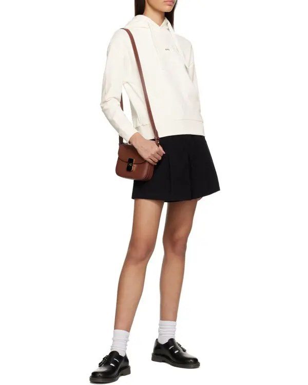 A.p.c. Logo Detail Drawstring Hoodie - Gray