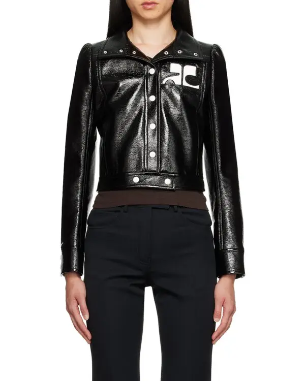 COURREGES Courrèges Re-edition Cropped Jacket - Black
