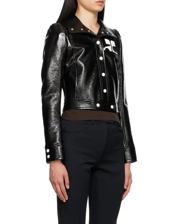 COURREGES Courrèges Re-edition Cropped Jacket - Black