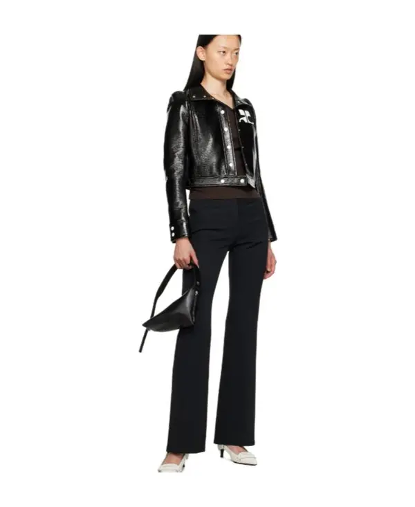 COURREGES Courrèges Re-edition Cropped Jacket - Black