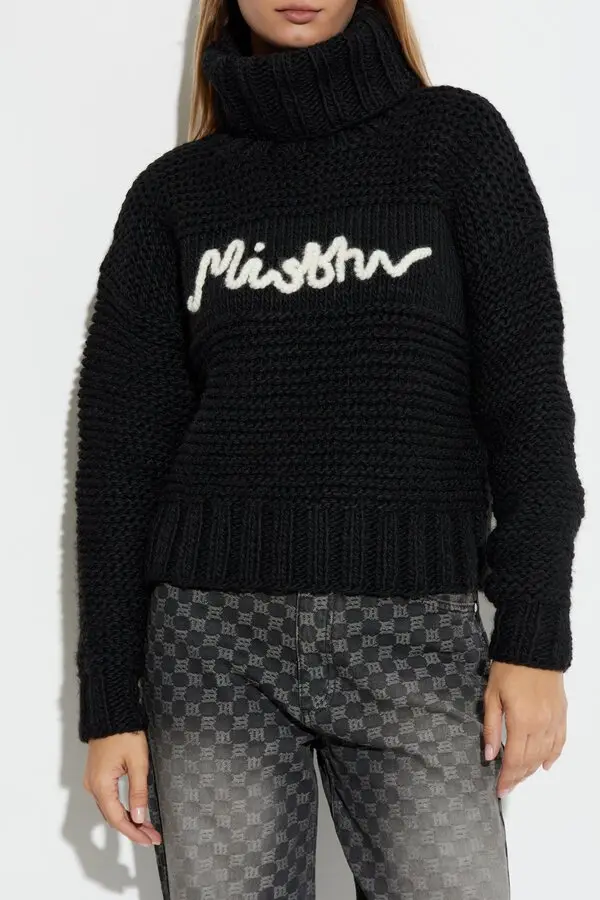MISBHV Roll Neck Logo Knit Sweater