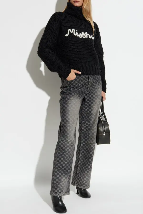 MISBHV Roll Neck Logo Knit Sweater