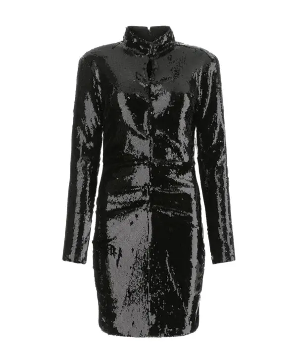 Isabel Marant Étoile Sequined High Neck Mini Dress