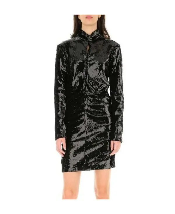 Isabel Marant Étoile Sequined High Neck Mini Dress