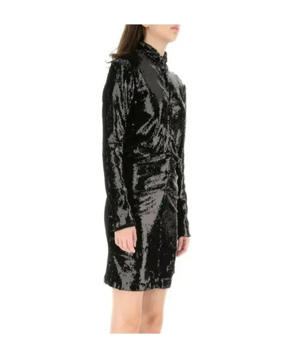 Isabel Marant Étoile Sequined High Neck Mini Dress