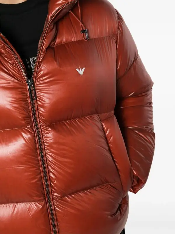 Emporio Armani Logo Embroidered Hooded Padded Jacket