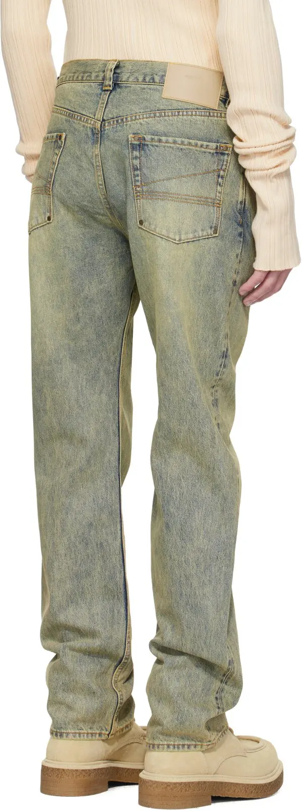 ENTIRE STUDIOS Slem Straight-leg Jeans - Surface Wave