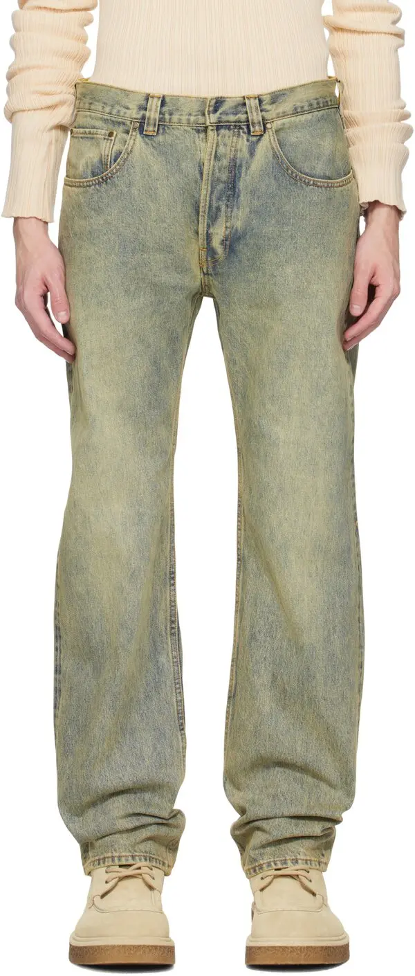 ENTIRE STUDIOS Slem Straight-leg Jeans - Surface Wave